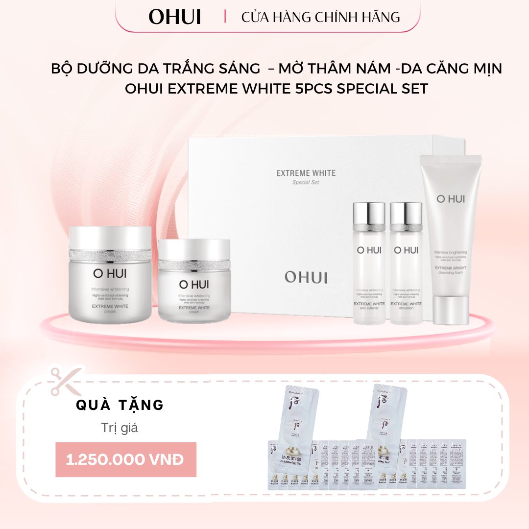 OHUI Extreme White Cream 5pcs Set – Bộ kem dưỡng trắng da toàn diện cao ...
